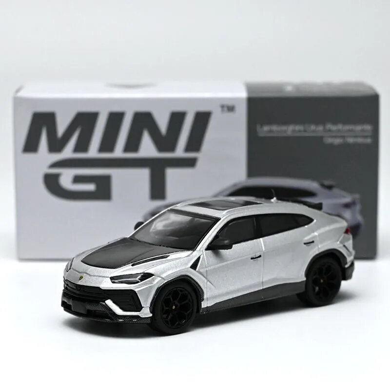 Машинка TSM MINI GT 1/64 # 747 Lamborghini Urus Performante Grigio Nimbus Die-cast Alloy Car Model Collection Display Gift