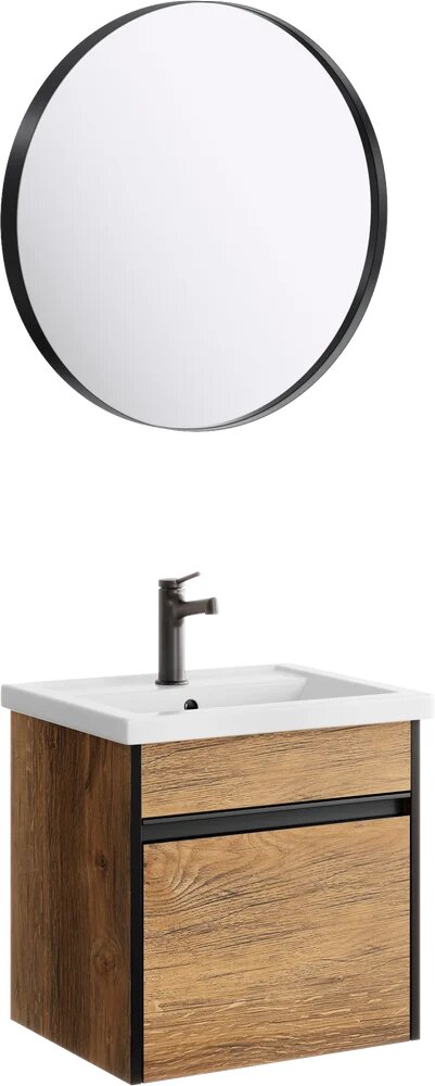 Мебель для ванной комнаты Aqwella Urban 50, подвесная, дуб балтийский