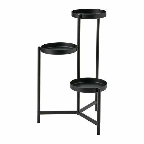 Подставка для растений / цветов IKEA OLIVBLAD/ икеа оливблад, для дома и улицы, металлическая, напольная, черная, 58 см