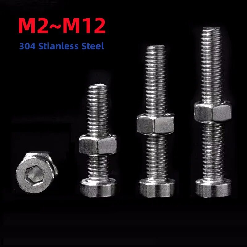 Набор винтов с шестигранной головкой из нержавеющей стали M2-M12 M3-20set, 6 мм