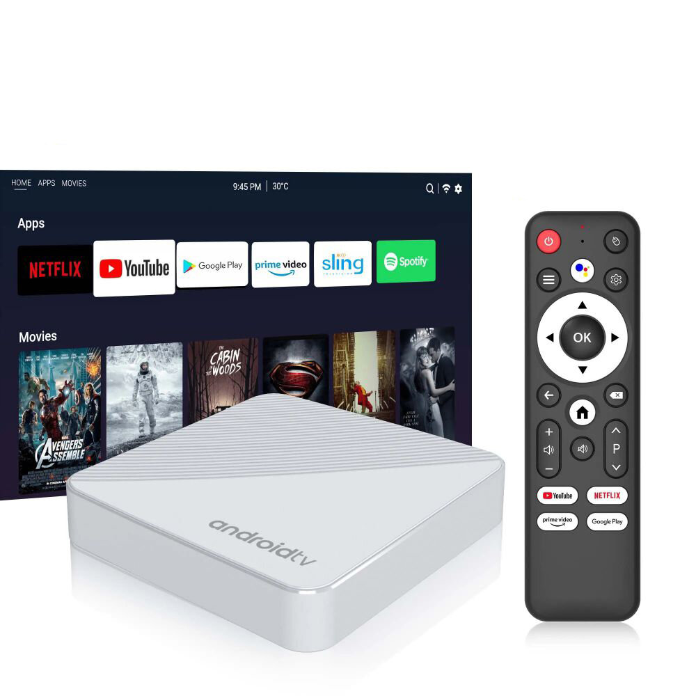 ТВ-приставка Android14 T1X Voice Netflix Chromecast Wifi 6 BT5.0 4K HDR10 YouTube H313 потоковый медиаплеер игры телеприставка