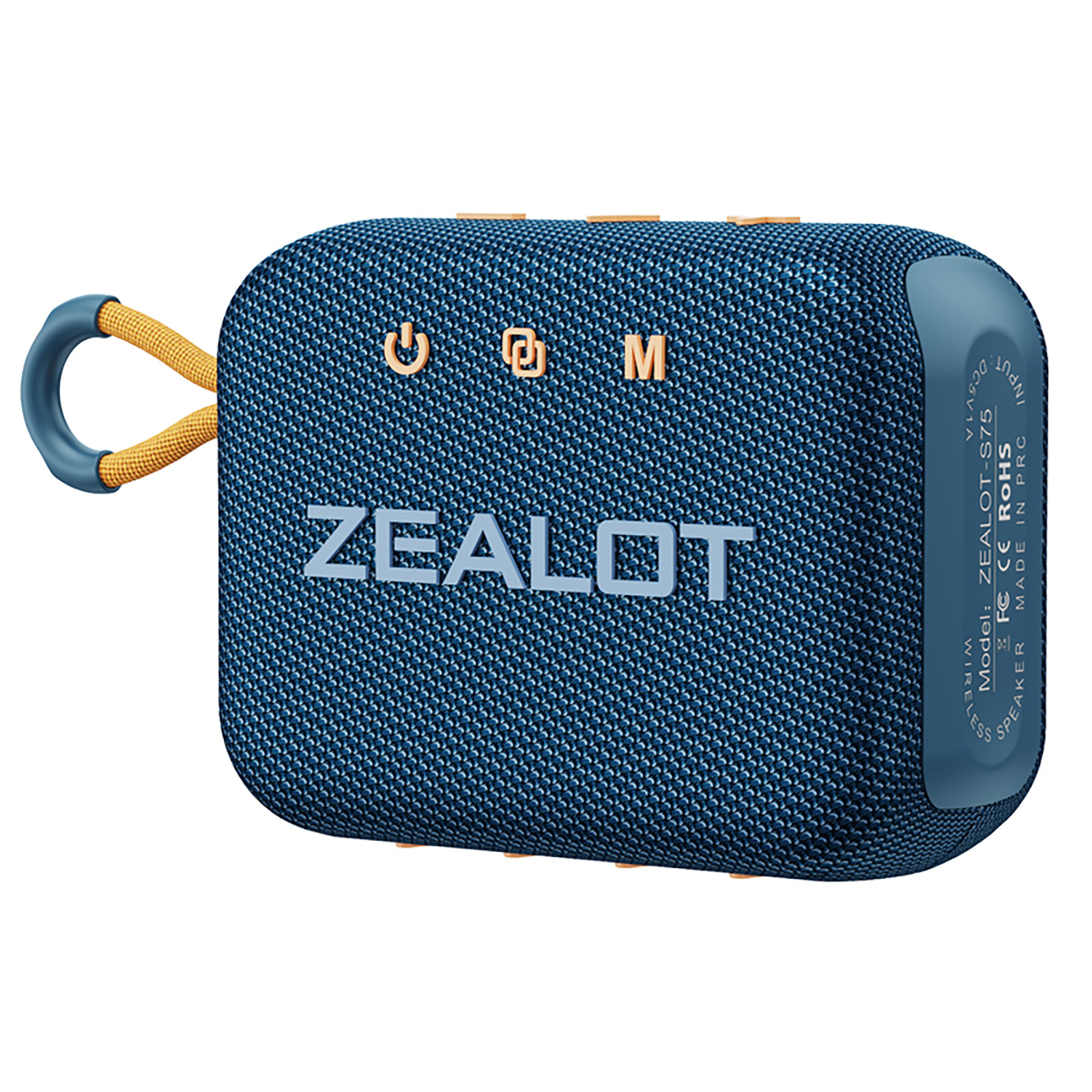 ZEALOT S75 Колонка наружная BT 5.2 10W портативная велосипедная со шлейфом IPX6 водонепроницаемая мини для походов, домашней вечеринки, активностей на открытом воздухе, черный, оранжевый, голубой, серый, камуфляж