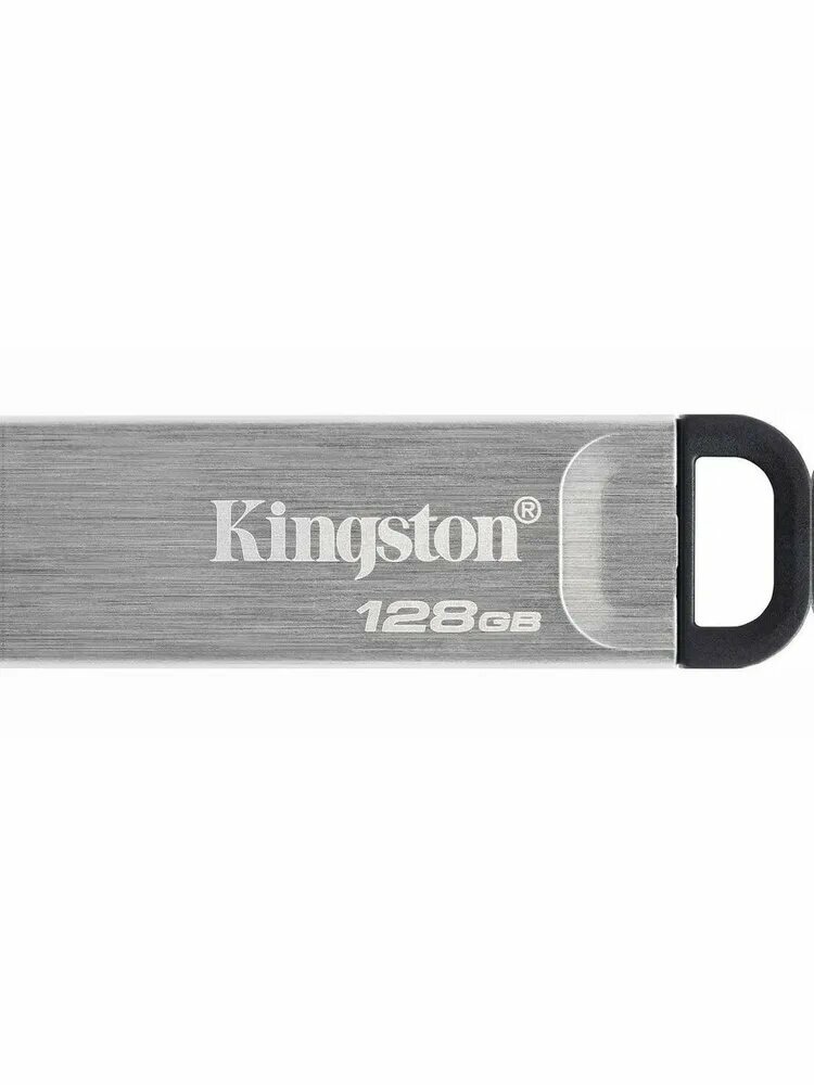 Kingston 128 ГБ USB-флеш-накопитель Kyson (DTKN/128GB), USB 3.2; USB Type-A, до 200 Мб/сек, Пластик, серебристый
