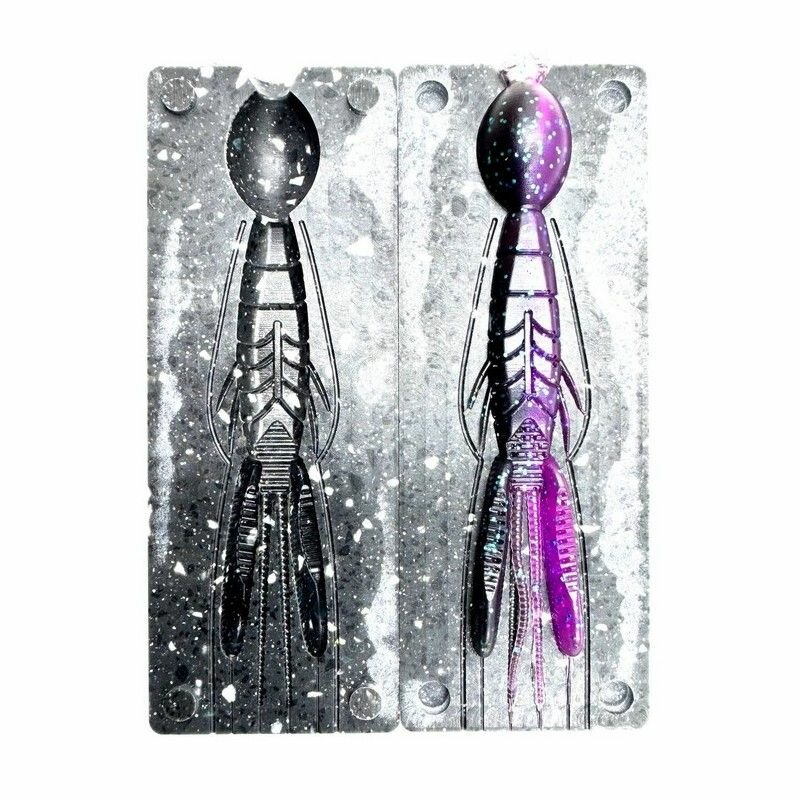 Форма для литья силиконовых рыболовных приманок Beaver 3,5", 88mm, 1место