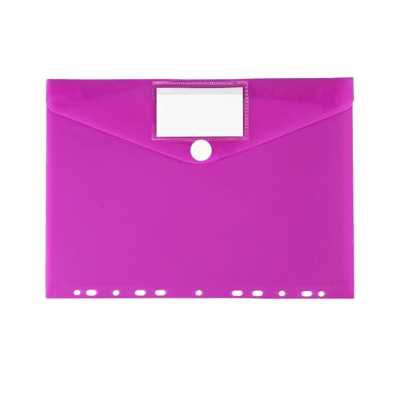 Прозрачная папка A4 для хранения документов, Розовый