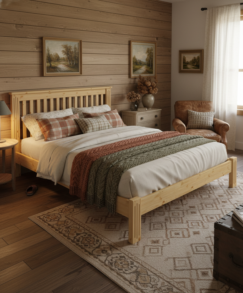 Кровать Pino Rino 1600 х 2000 сосна, без покраски