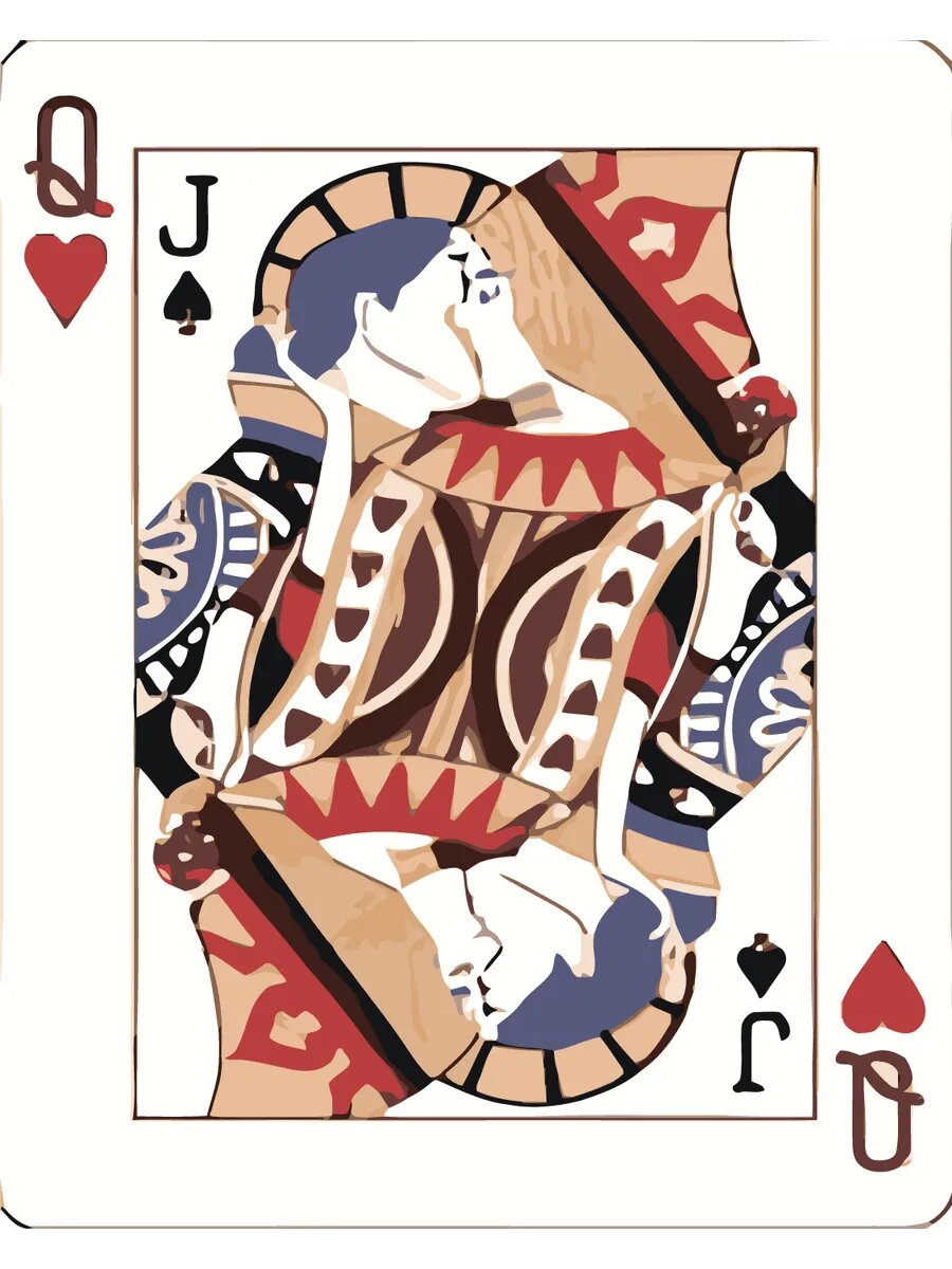 Картина по номерам Игральная карта Дама и Валет