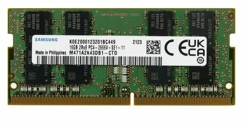 Оперативная память Samsung (M471A2K43DB1-CTD) SODIMM DDR4 16ГБ - DDR4, 16ГБх1 шт, 2666 МГц, 19-Х-Х-Х