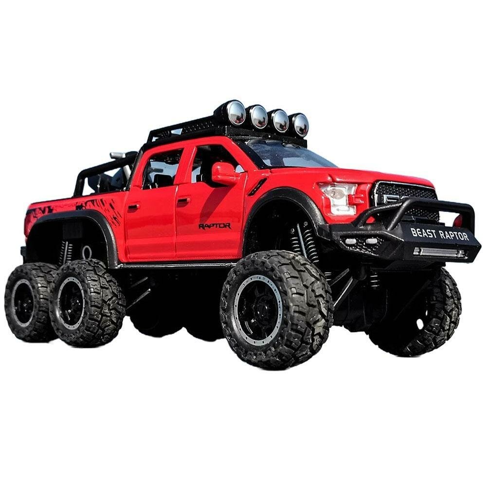 Масштабная модель Ford F-150 Raptor, литой металлический внедорожник для коллекции, подарок мальчику на день рождения
