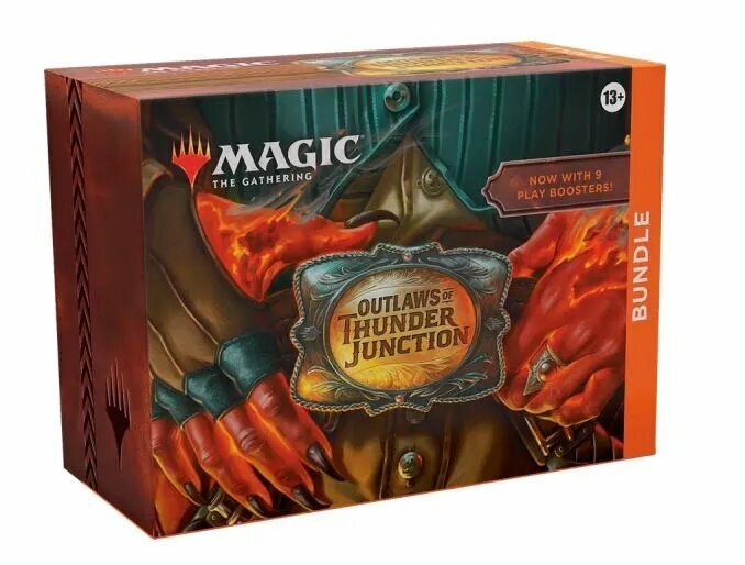 Magic: The Gathering Outlaws of Thunder Junction Bundle - 9 Play Boosters, 30 Land Cards + Exclusive Accessories(Английский)