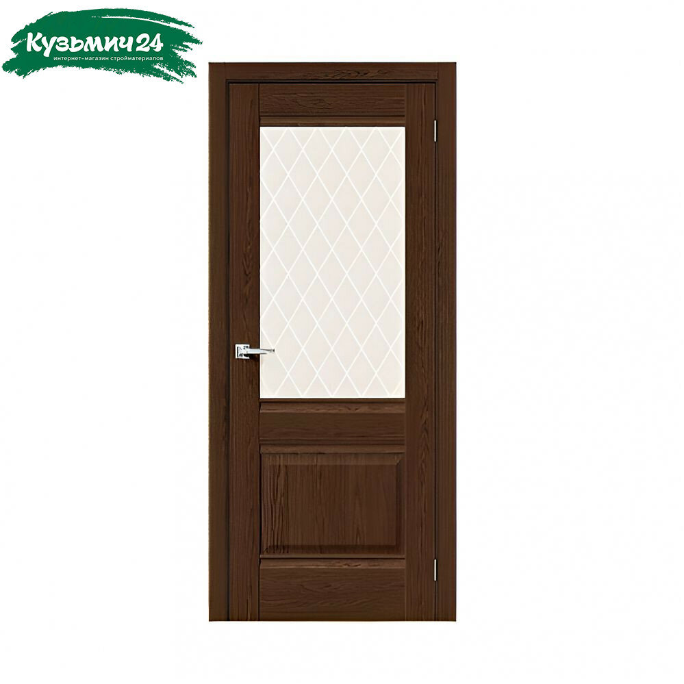 Дверь межкомнатная Прима-3 Brown Dreamline White Crystal ДО70, 153-0208, 2000 x 700 мм