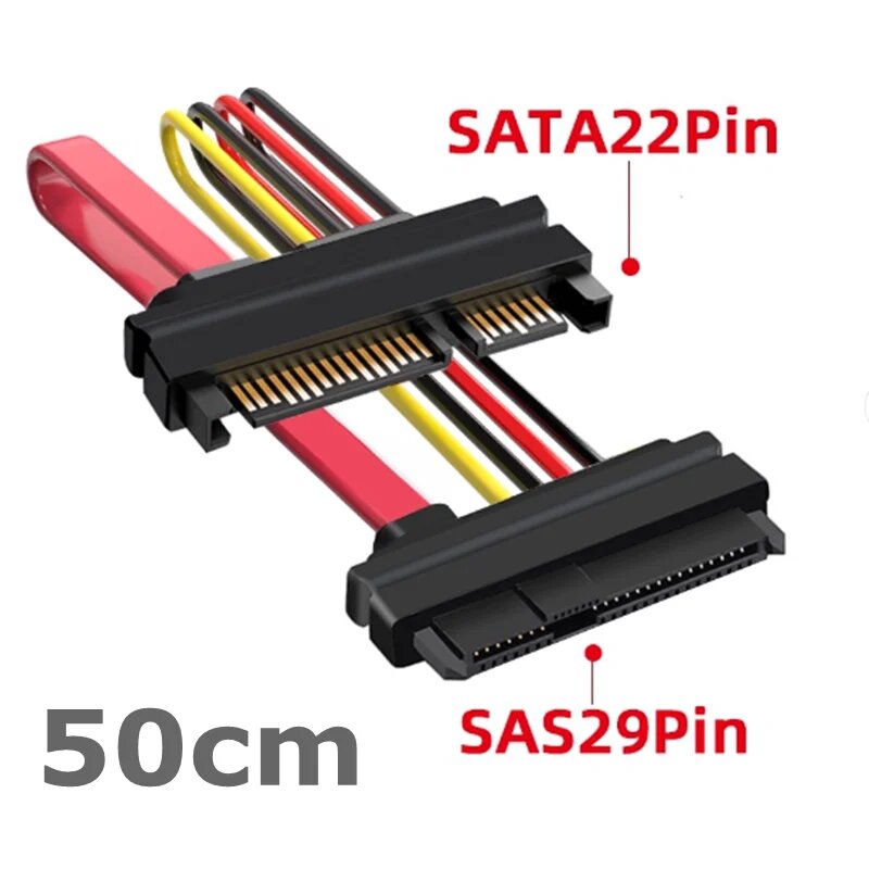 CableCC Адаптер SAS-SATA 90 градусов 50cm