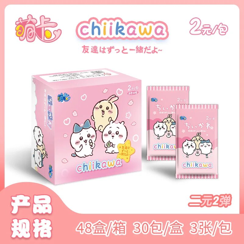 Коллекционные карты Chiikawa Vitality Moment card.fun Розовый, 30 packs per box