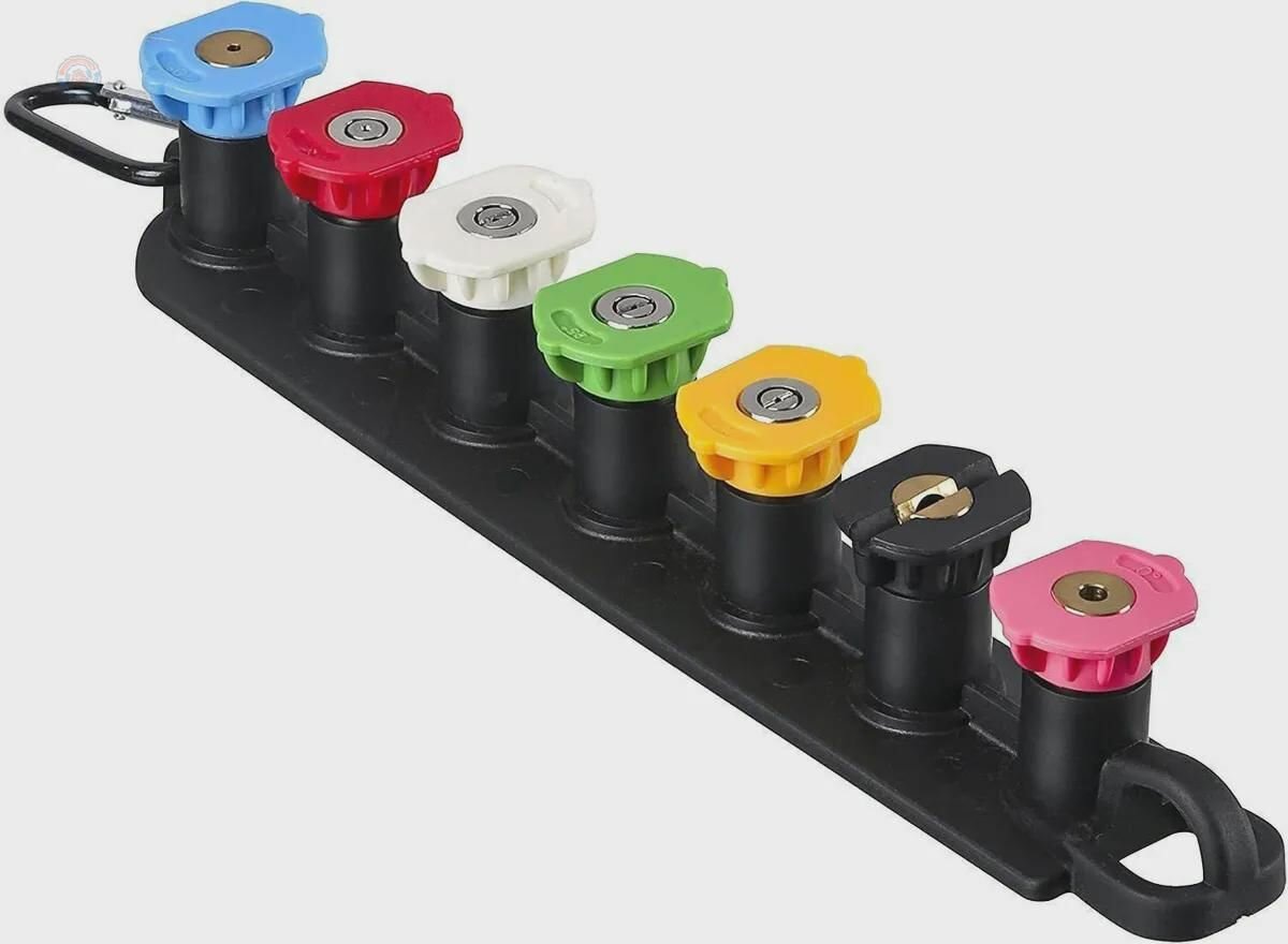 Набор форсунок для мойки высокого давления, 7 сменных насадок, нержавеющая сталь и латунь, универсальный комплект для очистки машины, двора, фасада