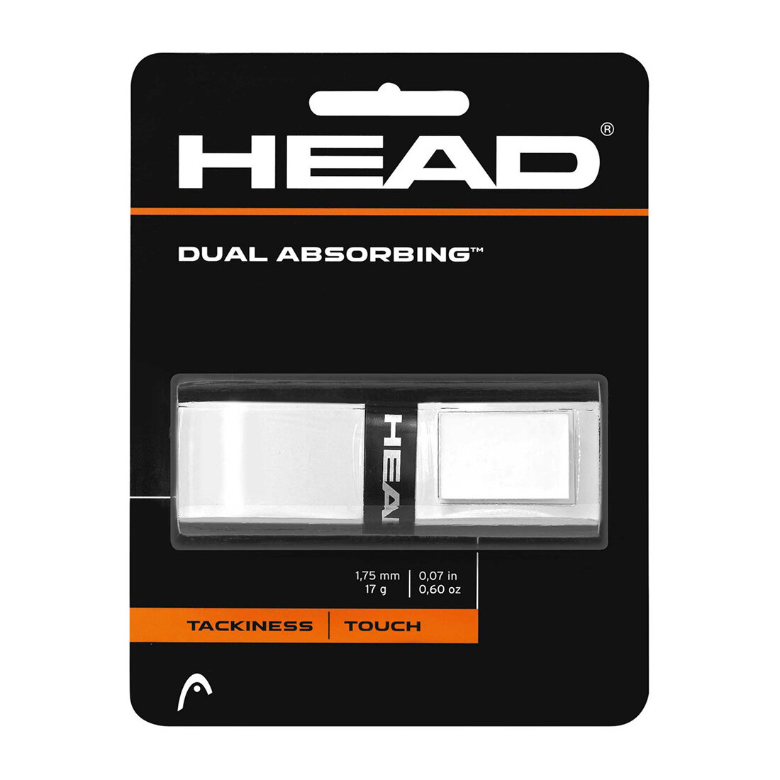 Обмотка для ручки ракетки HEAD Grip Dual Absorbing x1, White Полиуретан