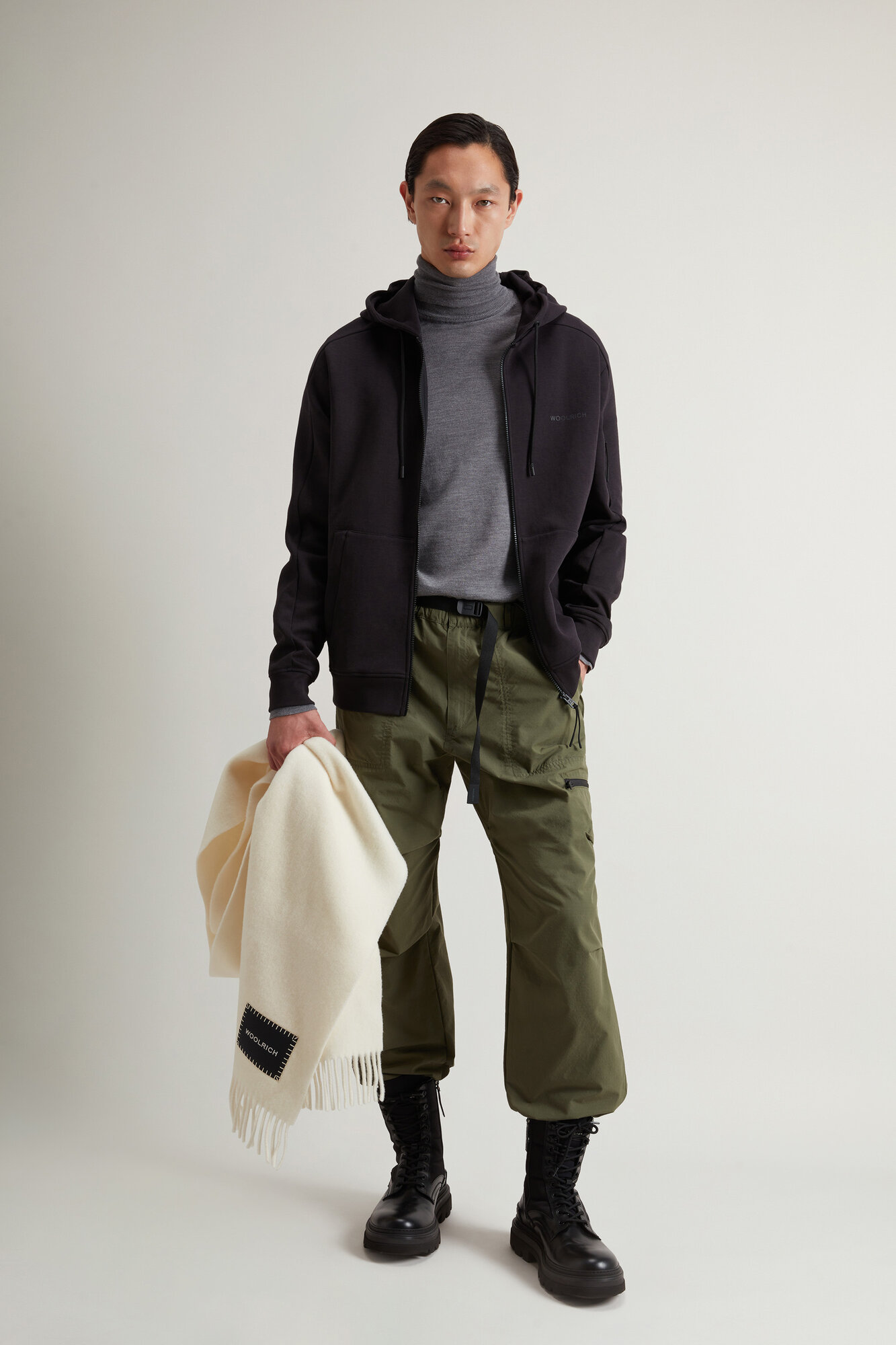 Толстовка спортивная Woolrich, размер XXL, , черный, Черный — фото 1
