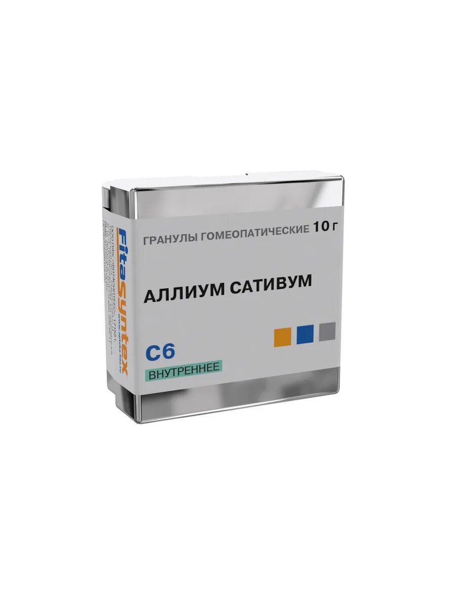 Аллиум сативум С6, гранулы гомеопатические, 10 грамм , Фитасинтекс
