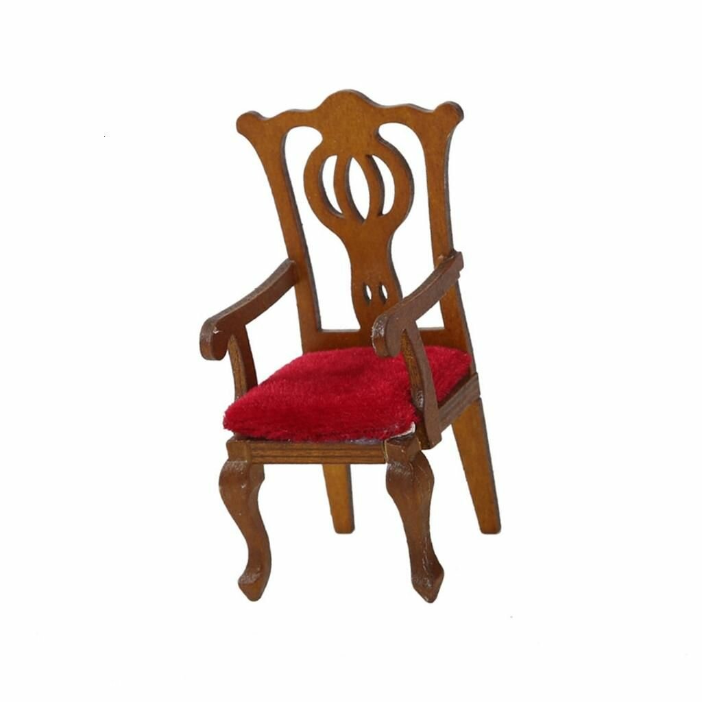 Ретро-стул в европейском стиле для кукольного домика в масштабе 1:12-одноместный стул