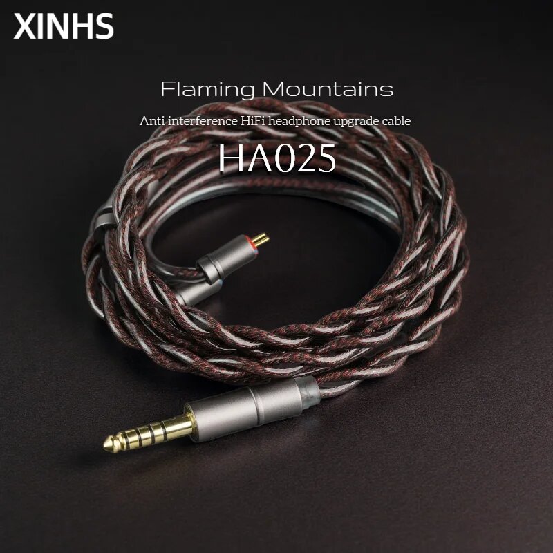 XINHS Flame Mountain 8-ядерный аудиокабель для наушников MMCX 0,78 мм 2PIN 4.4mm Recessed 2PIN