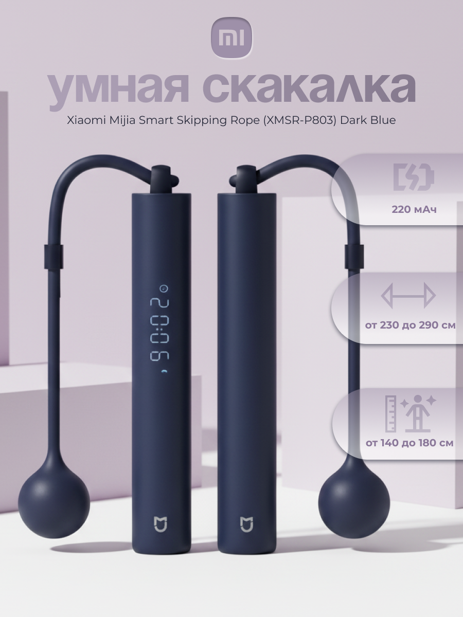 Умная скакалка Mijia Smart Skipping Rope Dark Blue (XMSR-P803)