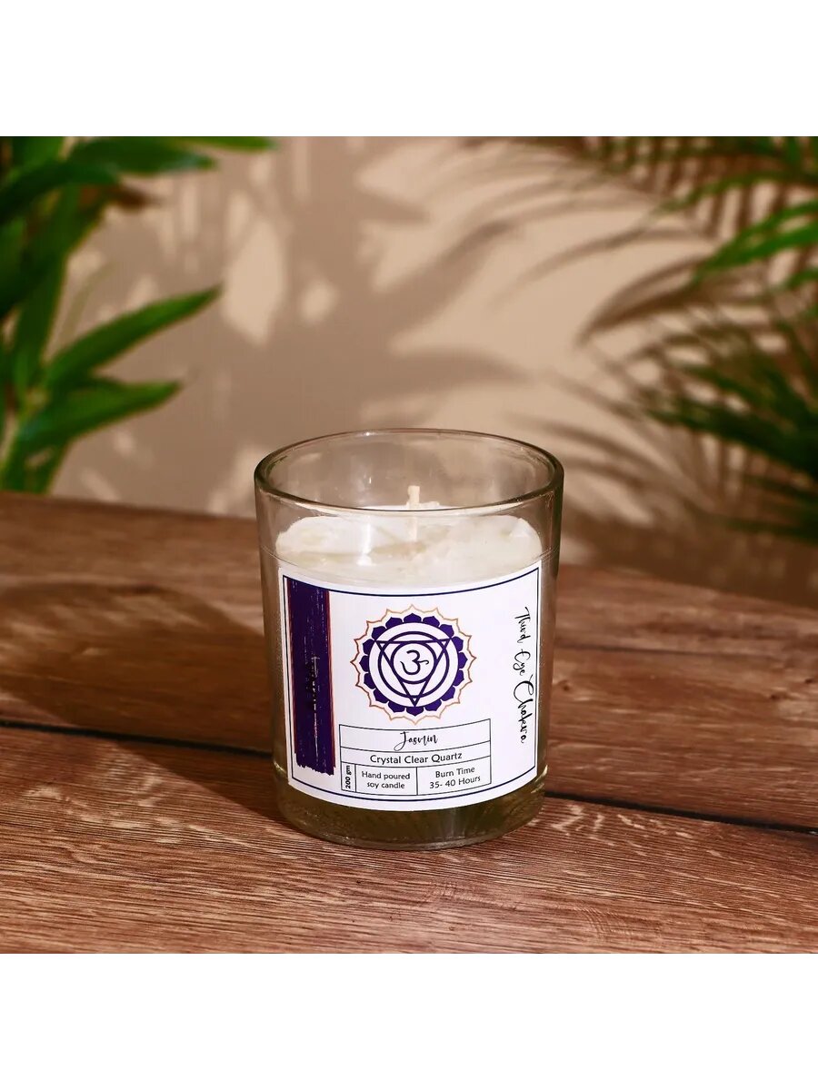 Свеча соевая ароматическая Чакры 200 гр, Жасмин