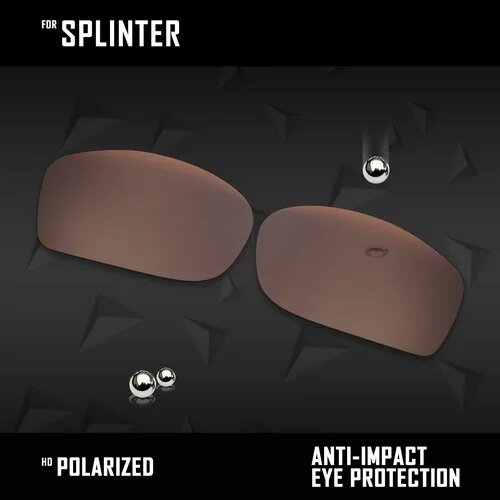 OOWLIT Поляризованные линзы для Oakley Splinter Earth Brown