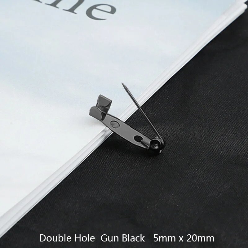 Базовые булавки для брошей, металлические, 10 шт, 15/20/25/30/35 мм Черный, Gun Black-20mm