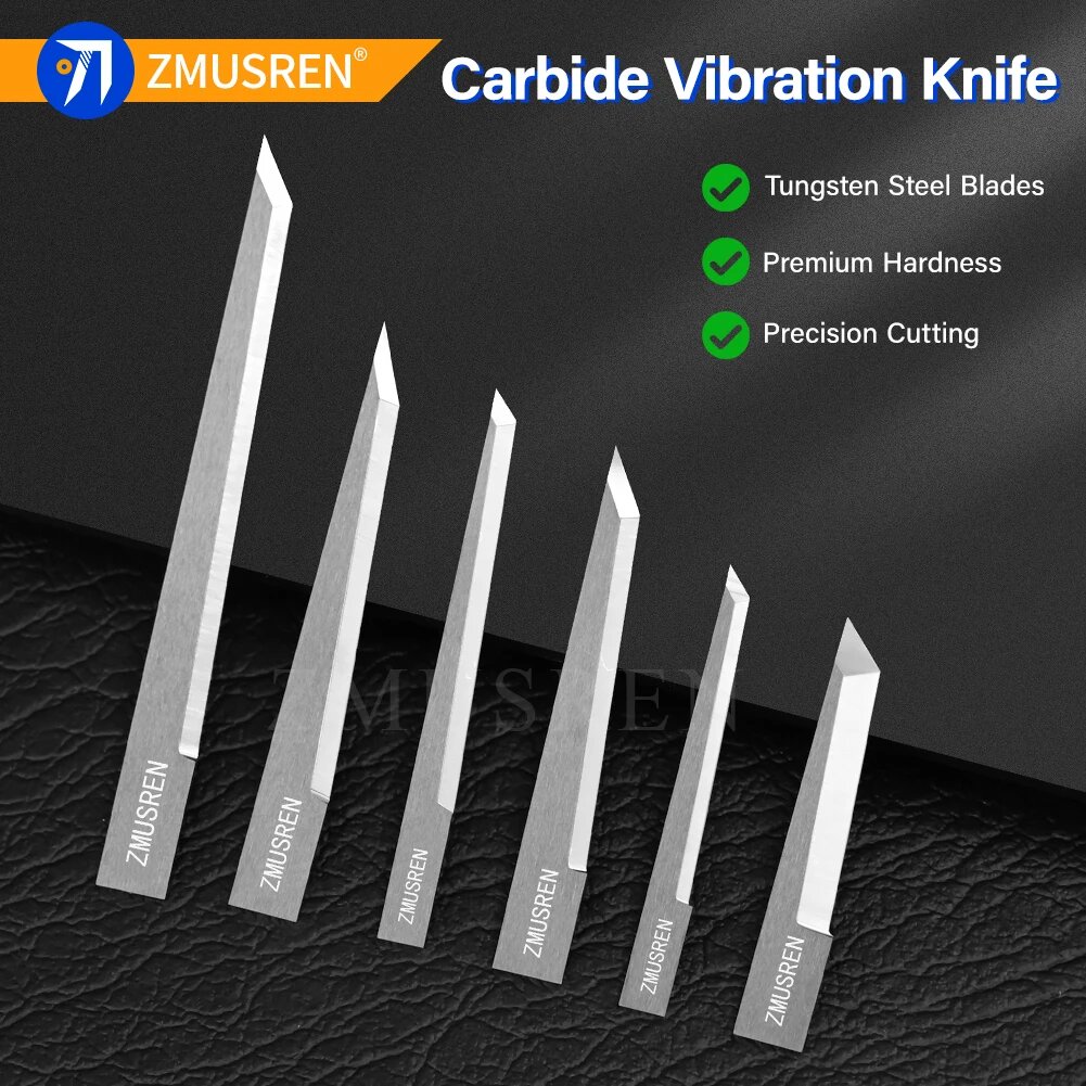 ZMUSREN 10 шт. длинное режущее лезвие 0,63 1 1,5 мм толщина 120x6x1,5 мм вибрационный нож для AOL RUKING IECHO JWEI ZXT резак 50x6x1mm