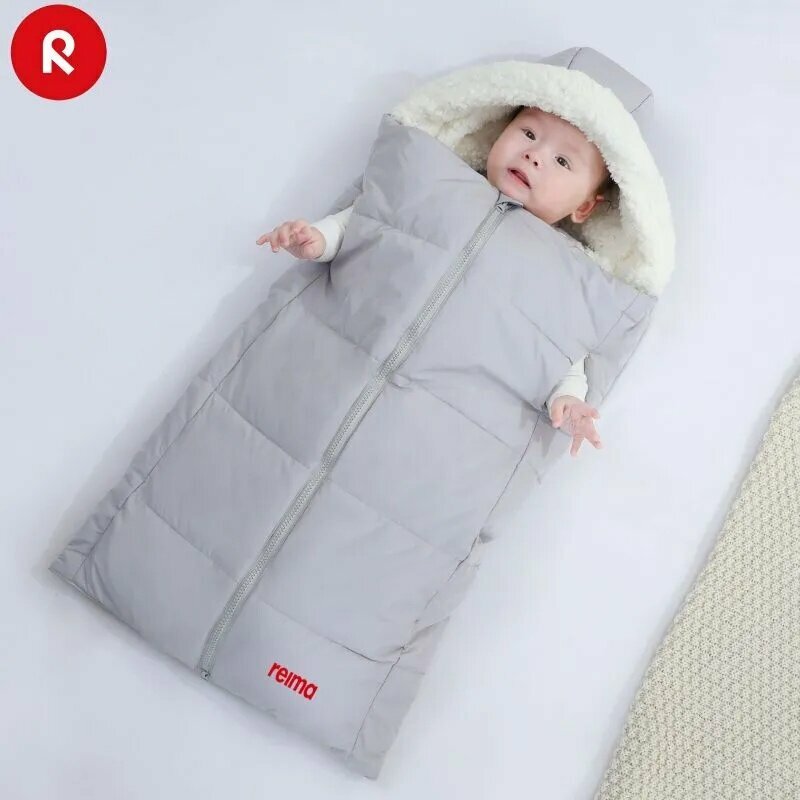 KNOW EASY-Пеленка-кокон Reima Зимний конверт-комбинезон Reima с утеплителем и капюшоном, Трансформер в кокон, одеяло и спальник, Для коляски и дома, Утепленный уличный комбинезон для новорожденных