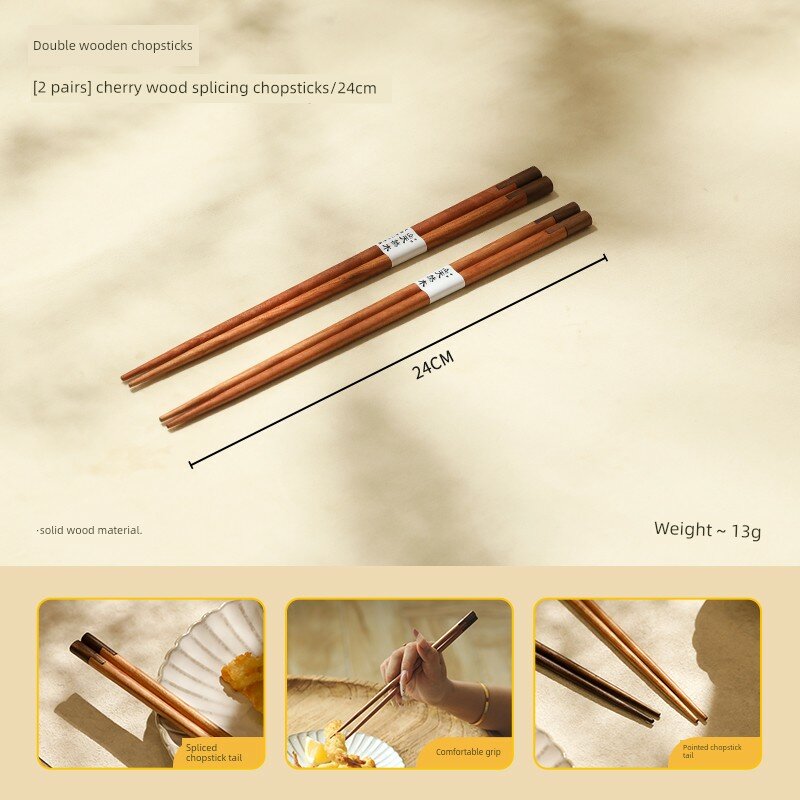 Палочки для еды из массива дерева Blue Lotus Home, высококачественные, для японской кухни, пищевые, бытовые,