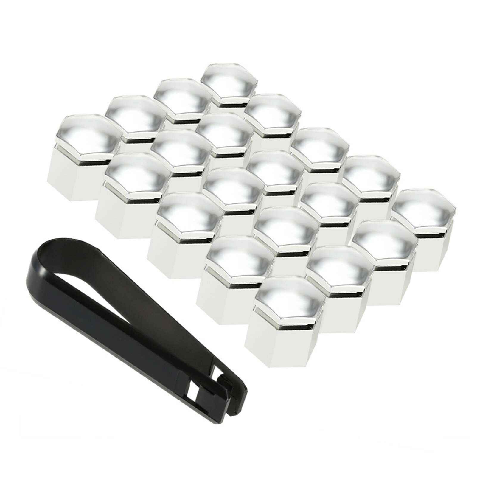 20 шт. 19 мм серебристые хромированные колпаки для гаек колесных болтов подходят для Vauxhall Opel