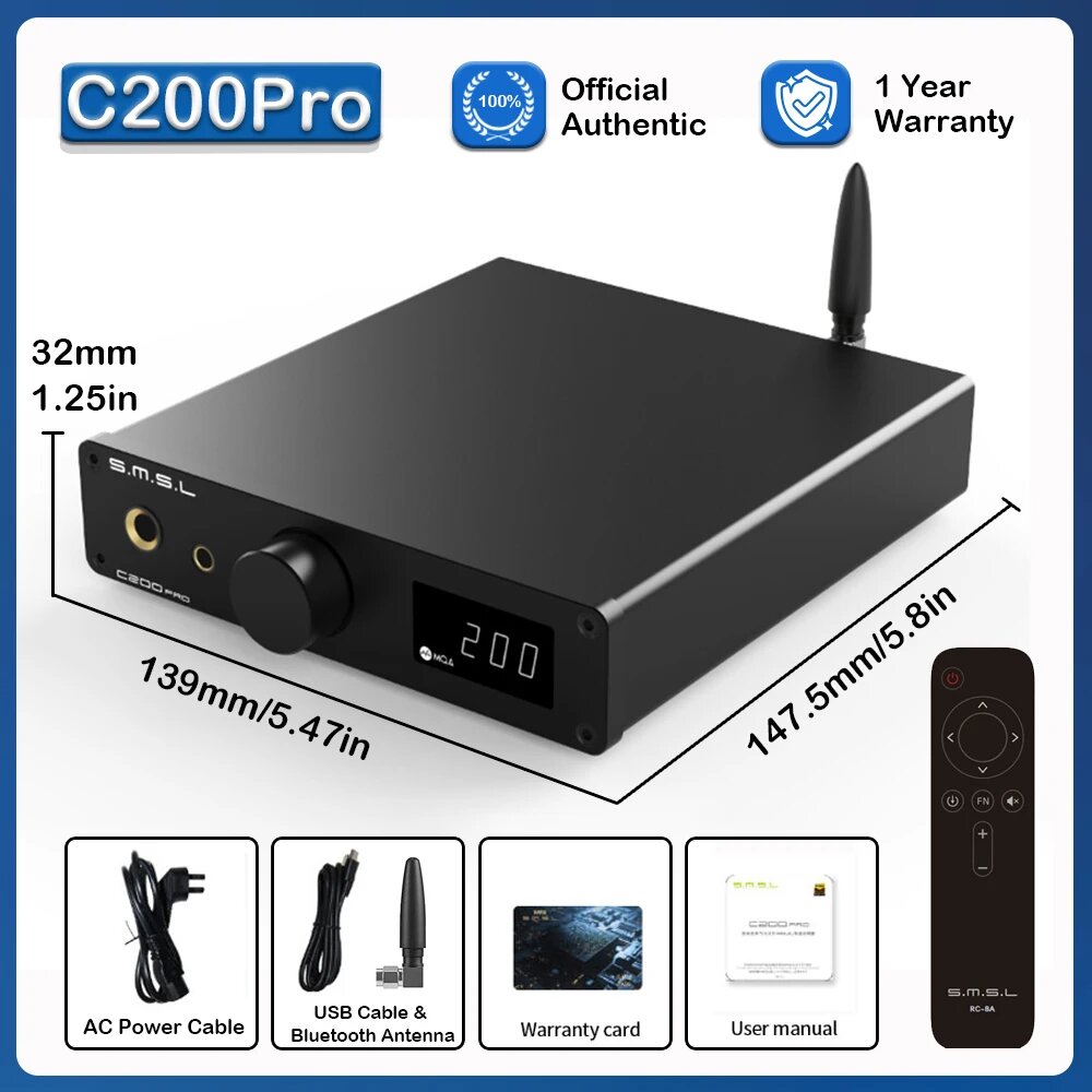 SMSL C200 Pro ЦАП и усилитель для наушников