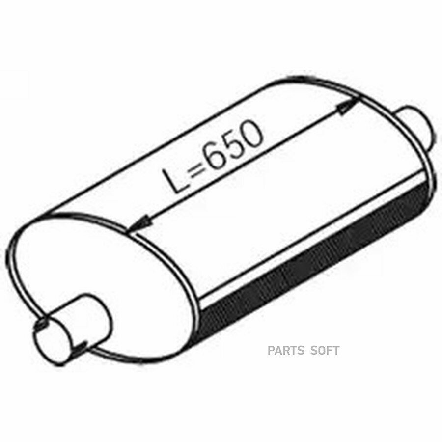 Бочка глушителя IVECO от официального дистрибьютора, DINEX, артикул 28332