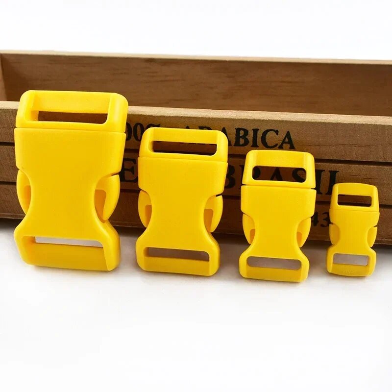 Meetee пластиковые пряжки 10/15/20/25 мм Желтый, 10mm-5Pcs, B10