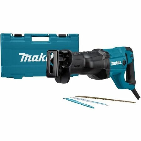 Сабельная пила электрическая MAKITA JR3051TK в кейсе, 1200Вт, 0-3000об/мин, ход 30мм, 447мм, 2.5м, рез 255мм