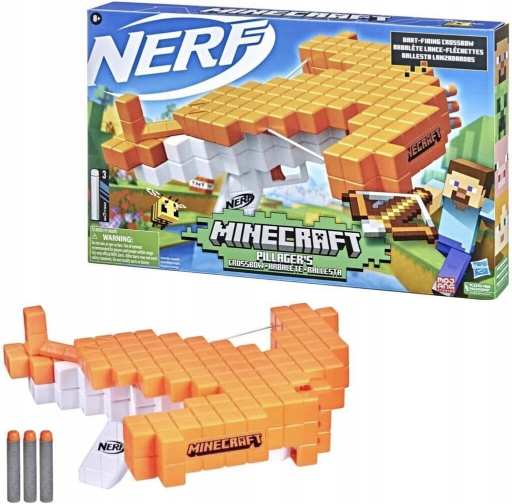 Игрушечное оружие Hasbro Nerf MINECRAFT - Арбалетная пушка +3 дротика - Нерф F4418