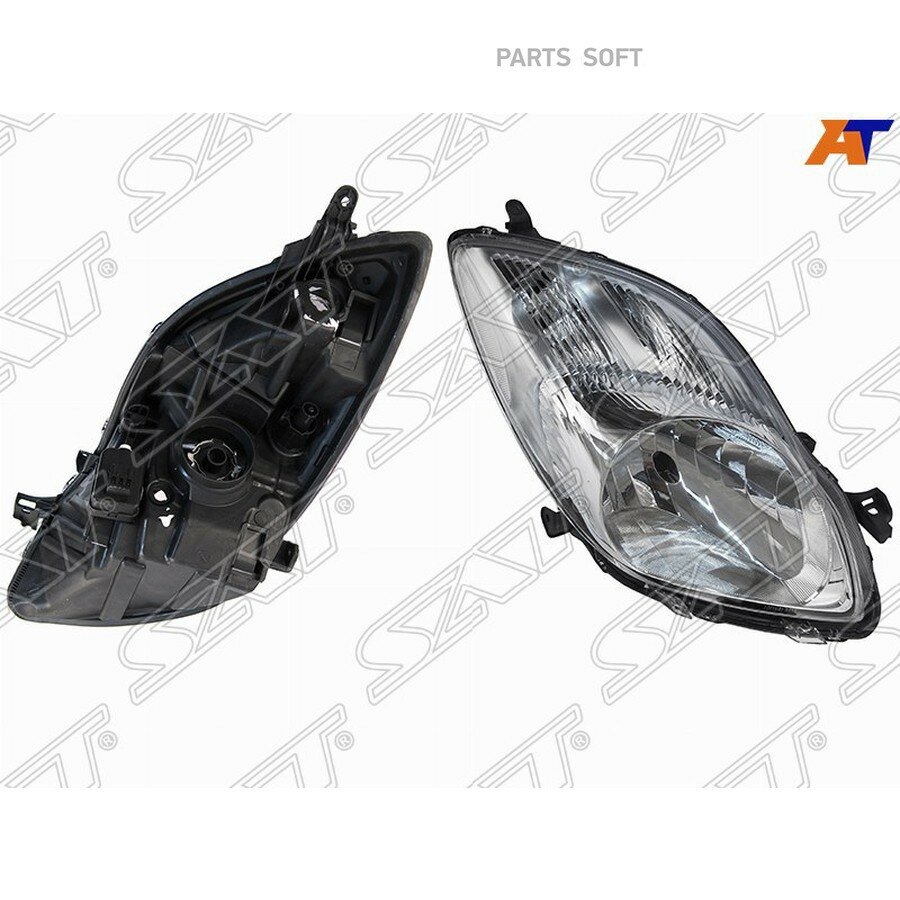 Фара Toyota Vitz 07-10 / Yaris 08-13 (Справа/ С электрокорректором/ 3/5D HBK) от официального дистрибьютора, SAT, артикул ST21211P3RE