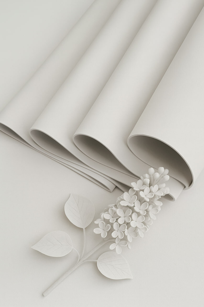 Товары для декорирования. Фоамиран 1 мм. Цвет белый. Размер 23.5*24 см. Упаковка 8 листов