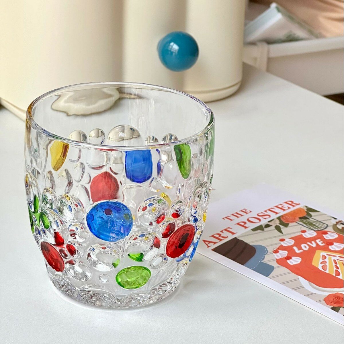 Стаканы "Италия", хрустальное стекло, 320мл, 1шт, многоцветные