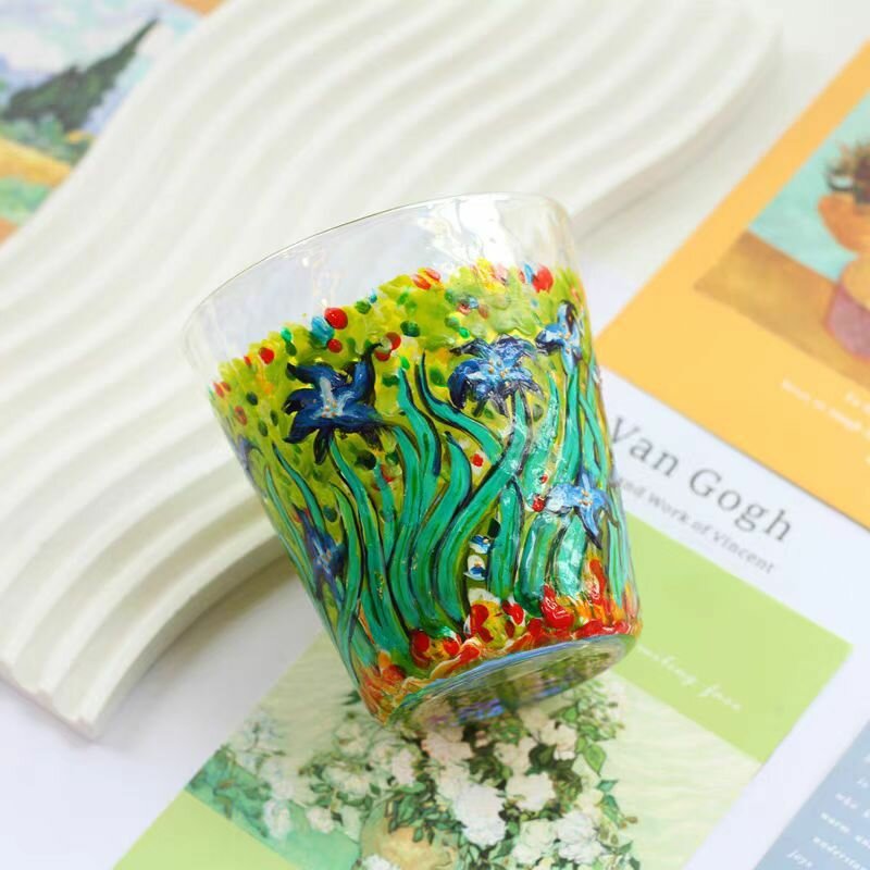 Цветной стеклянный стакан, нерегулярный цветной блок, стакан для воды, стакан для холодных напитков, стакан для сока, летний домашний радужный стакан для питья