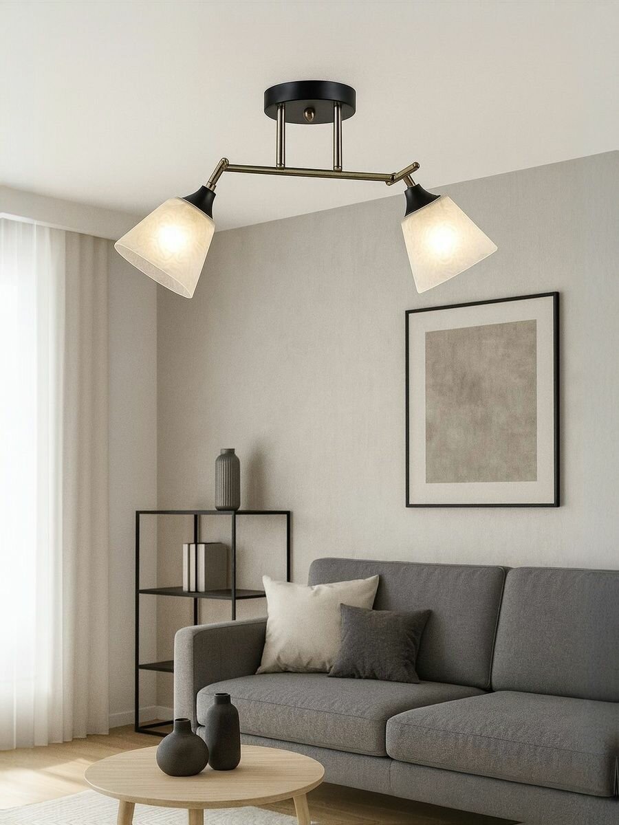 Люстра потолочная, Цвет - Бронза, CC4129/2, E27