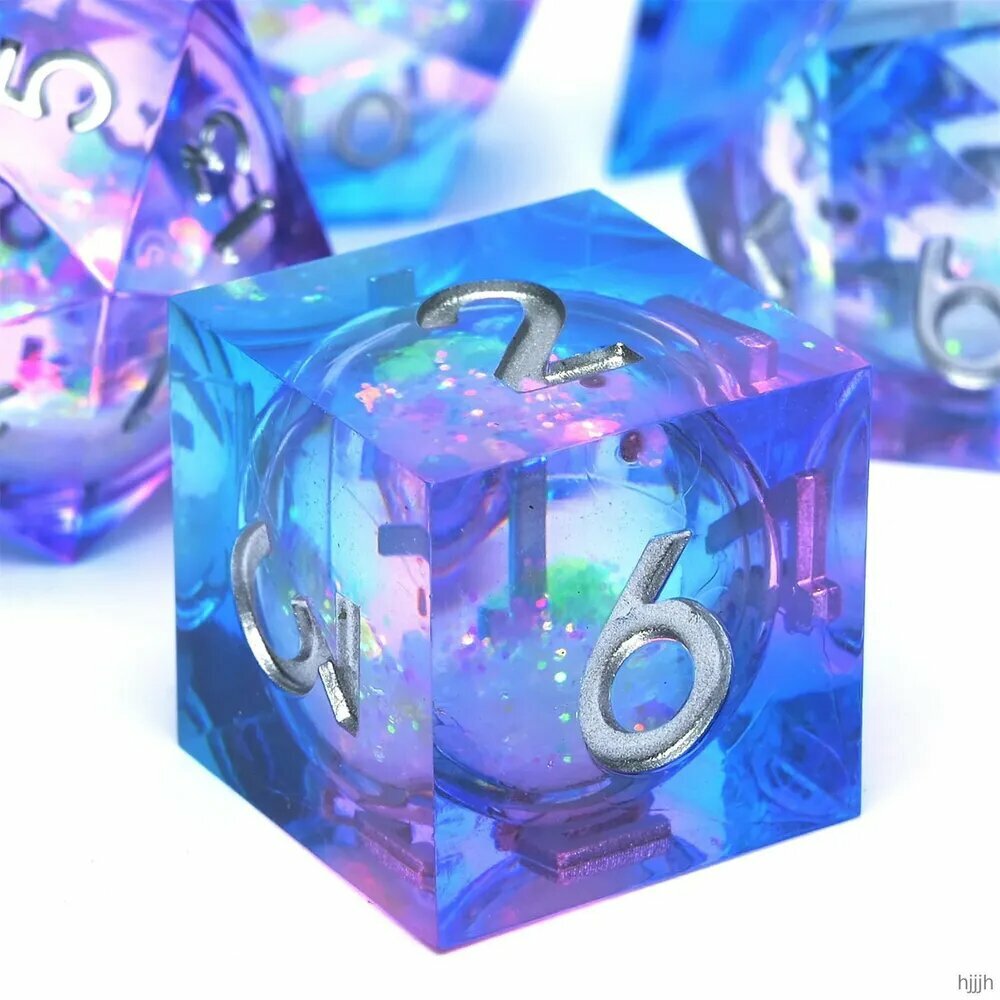 Набор игральных кубиков для D&D (Dungeons and Dragons, дайсы днд ) кубики днд дайсы жидкий зыбучий песок кости игральные