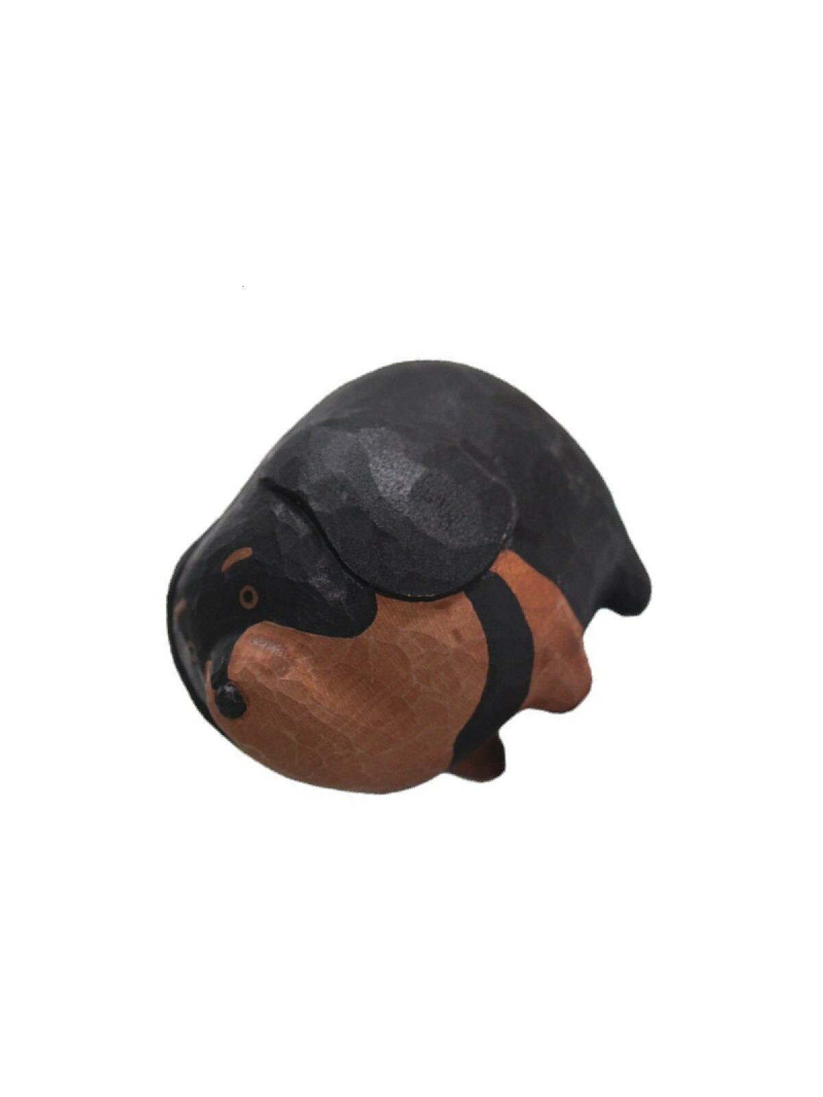 Фигурка животного из липы, Декоративный подарок Волку на День рождения животного, Украшение Рождественской полки для стола