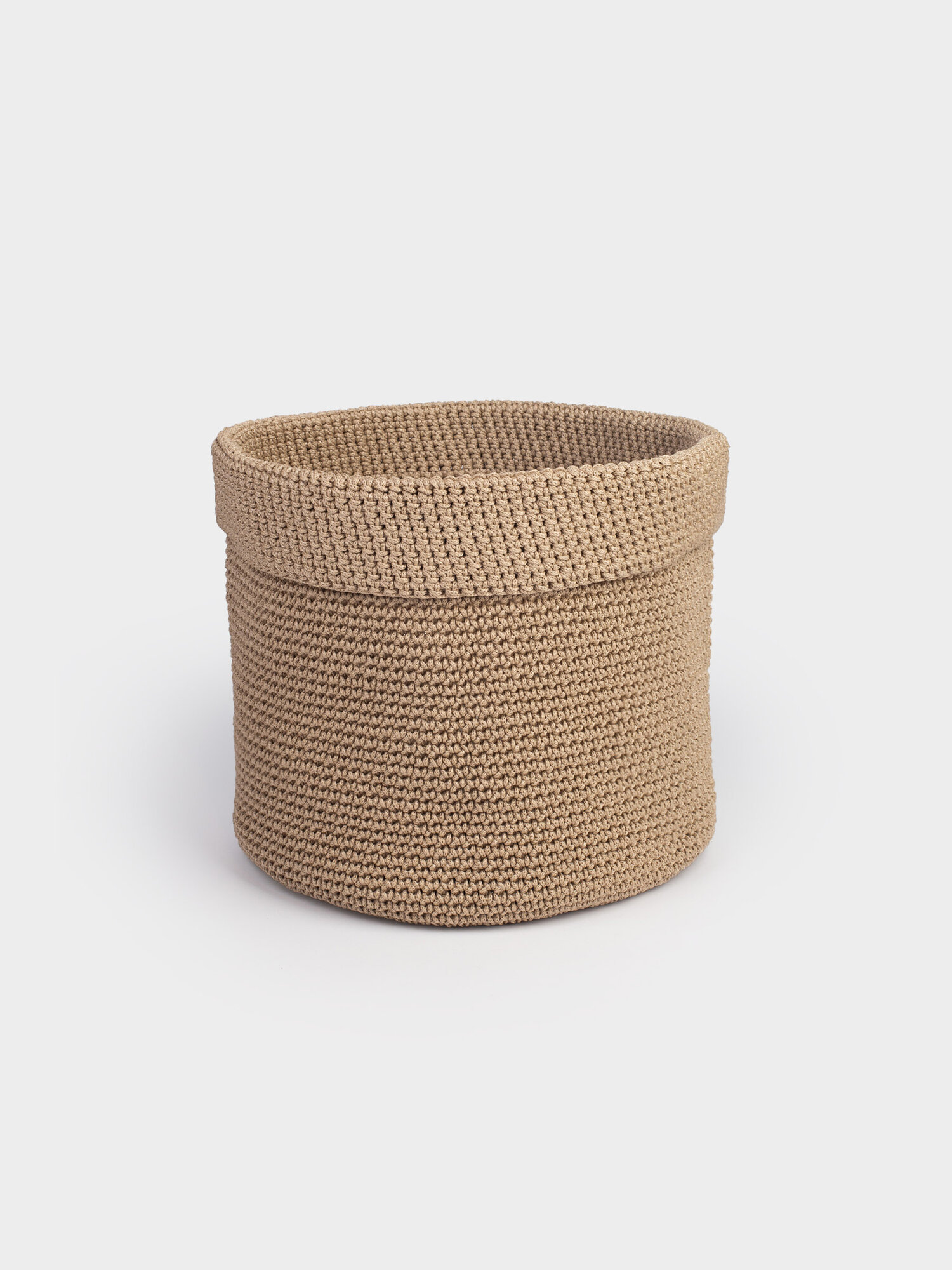 Сумка для хранения белья, 25х30 см, плетеная, полиэстер, круглая, коричневая, Bolsa