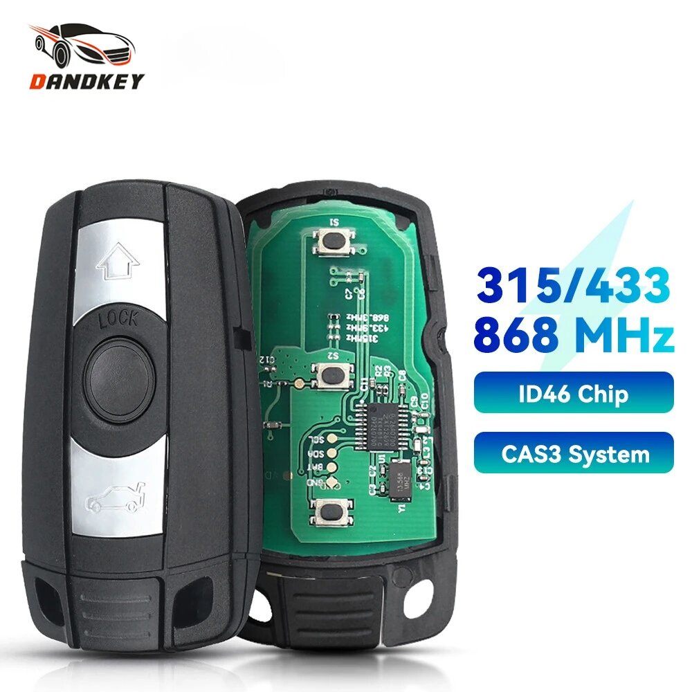 Dandkey KR55WK49123 Интеллектуальный Автомобильный ключ дистанционного управления 315 /433 МГц для BMW 1/3 /868 серии E60 E61 E70 E71 E72 E81 E82 E87 X5 X6 5/7-2006 315MHZ