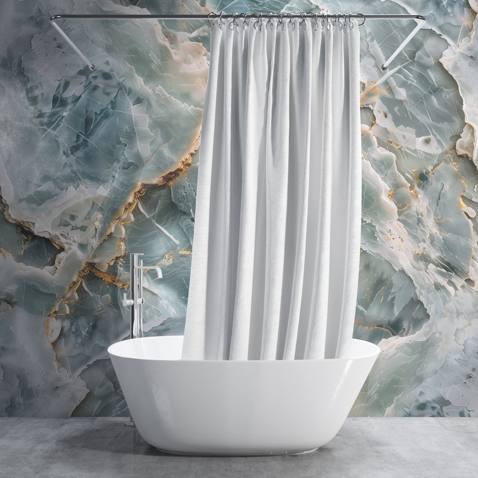 Гибкий мрамор Marmory "Галатея", 142x285 см, бесшовный, морозостойкий, 4,04 м²