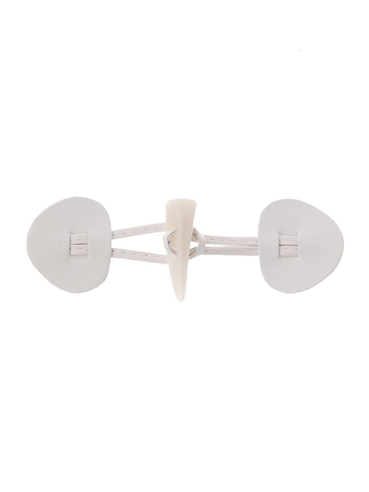 Кожаные пуговицы из бычьего рога 6 пар, Белый