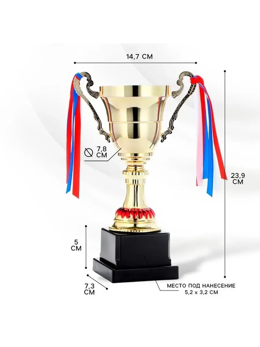 Элитный спортивный кубок с золотым триколором