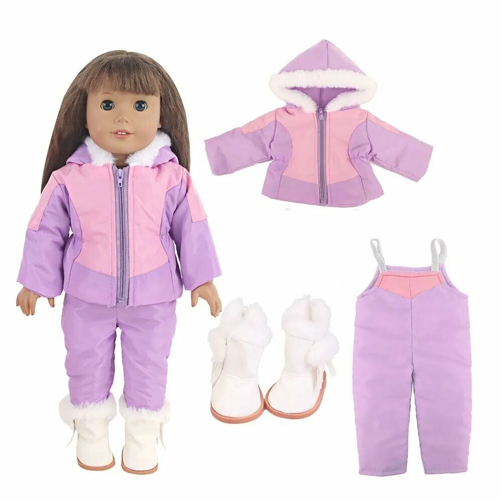Аксессуары для кукол, модный кукольный пуховик + брюки + сапоги, комплект из 3 предметов