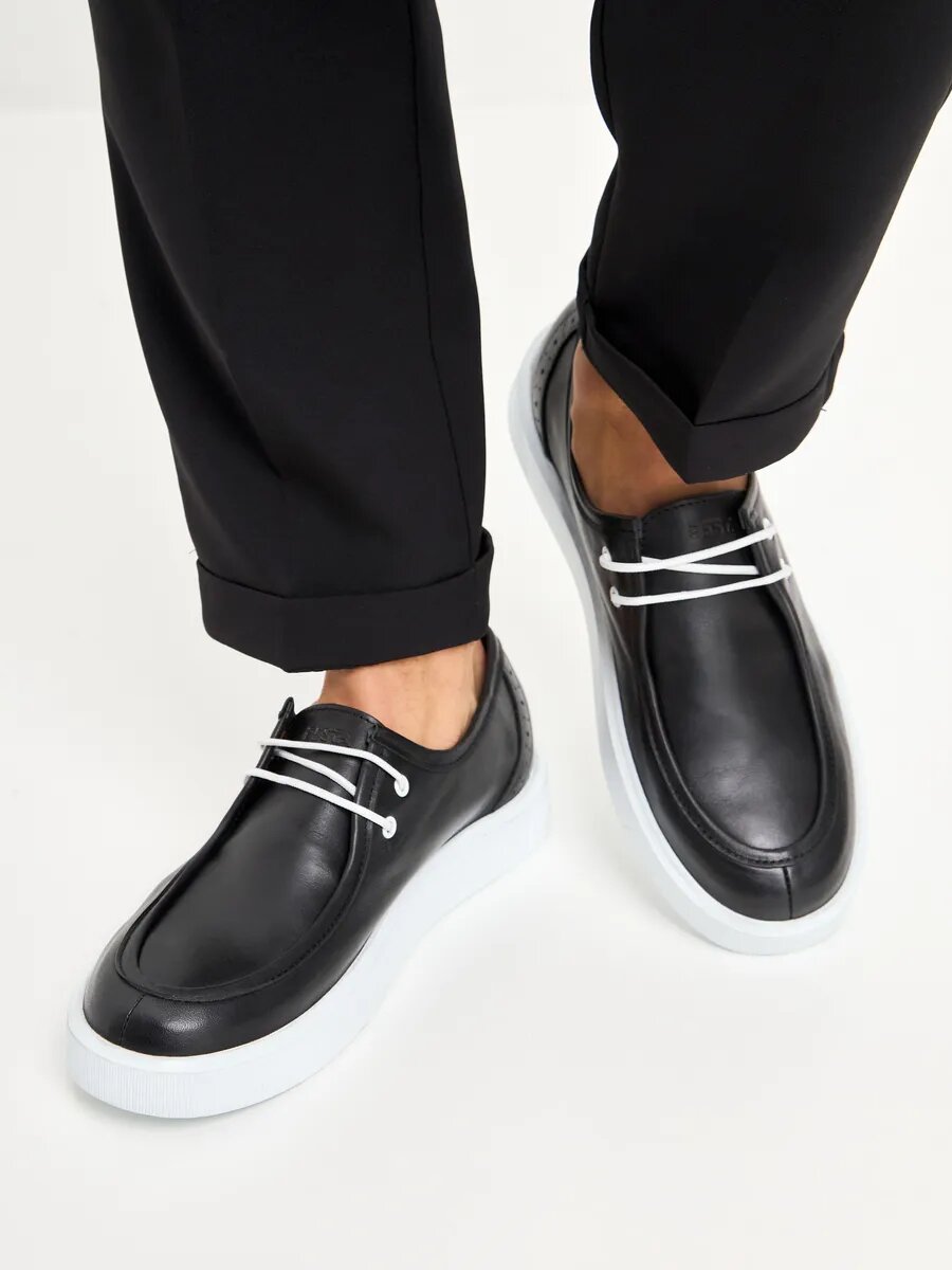 Лоферы кожаные замшевые